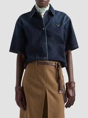 Prada Short-sleeved Denim Shirt