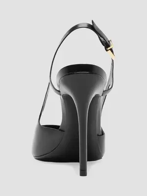 Schutz Boris 110mm Leather Slingback Pumps - Black