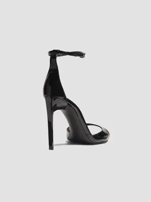 Schutz Scarlett 100mm Patent Leather Stiletto Sandals