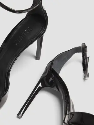 Schutz Scarlett 100mm Patent Leather Stiletto Sandals
