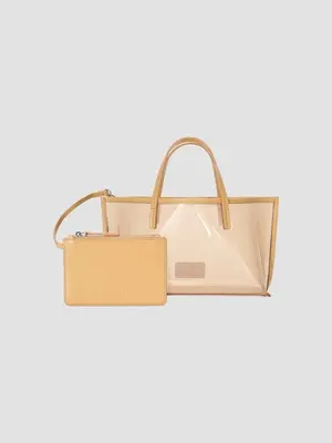 Staud Christos Mini Logo Embossed Tote Bag