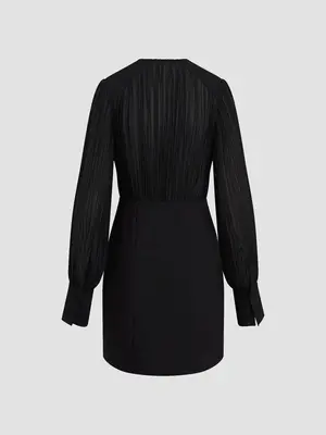 FAVORITE DAUGHTER The Change Me Pleated V-neck Minidress