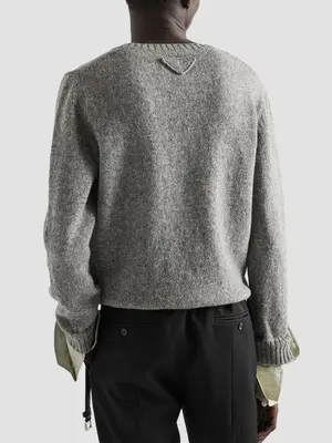 Prada Shetland Wool Scoopneck Sweater