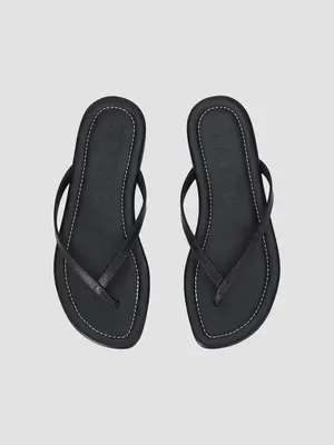 Staud Freja Leather Thong Sandals