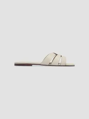 Bernardo Oxford Slip-on Sandals - Eggshell