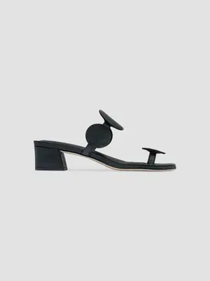 Bernardo Jupiter Moon Low Heel Sandals - Black