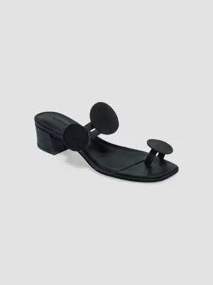 Bernardo Jupiter Moon Low Heel Sandals - Black