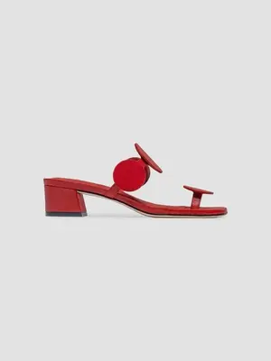 Bernardo Jupiter Moon Low Heel Sandals - Red