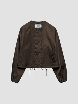 Prada Nylon Blouson Jacket - Brown