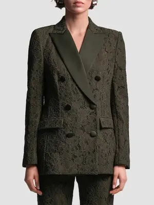 Bcbgmaxazria Kaia Lace Double-breasted Blazer