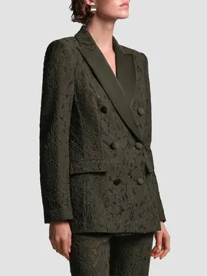 Bcbgmaxazria Kaia Lace Double-breasted Blazer