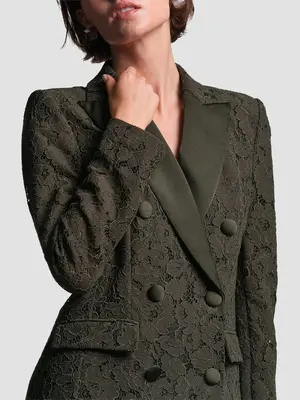 Bcbgmaxazria Kaia Lace Double-breasted Blazer