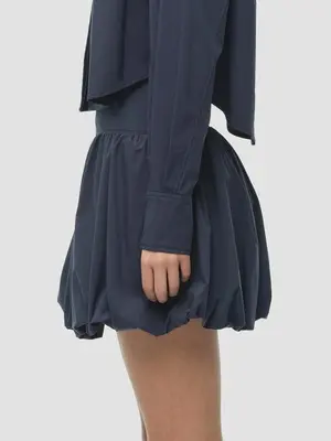 Simkhai Pippa Cotton-blend Miniskirt - Midnight