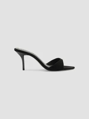 Schutz Elodie 75mm Suede Mules - Black