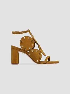 Bernardo New Moon 75mm Studded Heeled Sandals - Ginger