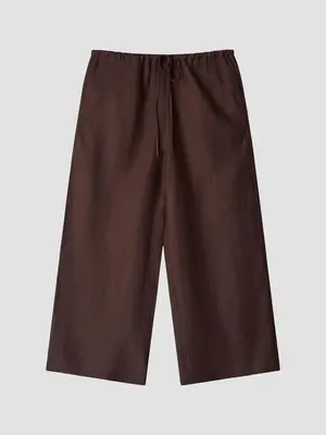 Staud Mateo Linen Crop Pants - Root