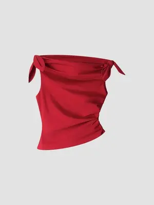 Staud Bellaria Cotton-blend Top - Rouge