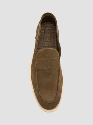 John Lobb Pace Suede Loafers - Olive