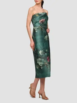KAY UNGER Amelie Floral Tea-length Dress