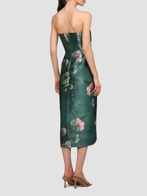 KAY UNGER Amelie Floral Tea-length Dress