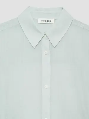 ANINE BING Plaza Striped Cotton Shirt