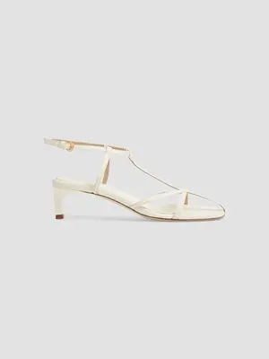 Dear Frances Tee Leather Sandals - Crema