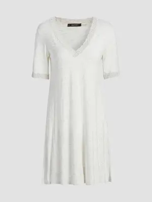 Natori Feathers Essentials Lace-trim A-line Minidress - Grey
