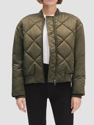 FAVORITE DAUGHTER The Favorite Quilted Bomber Jacket - Army