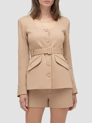 FAVORITE DAUGHTER The Diana Tie-waist Cotton-blend Jacket