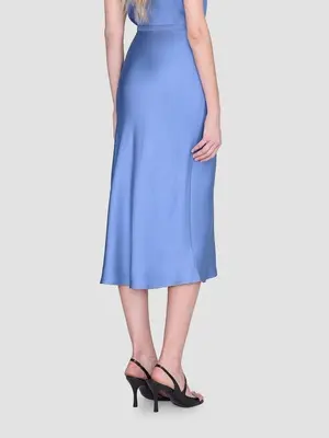 ANINE BING Bar Silk Midi Skirt