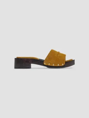 Bernardo Blyde Low Heel Clog Sandals - Ginger