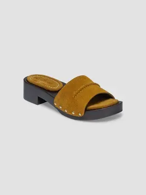 Bernardo Blyde Low Heel Clog Sandals - Ginger