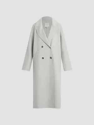 FAVORITE DAUGHTER The Luca Wool-blend Coat - Light Gray