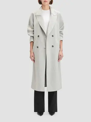 FAVORITE DAUGHTER The Luca Wool-blend Coat - Light Gray