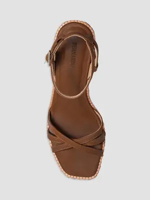 Bernardo Cairo Wedge Sandals - Saddle