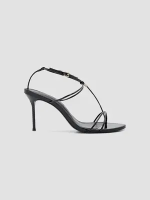Schutz Jules 90mm Leather Sandals - Black