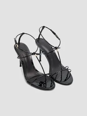 Schutz Jules 90mm Leather Sandals - Black