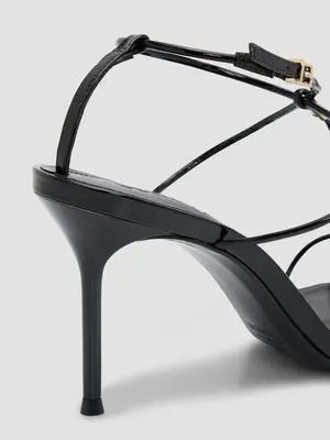 Schutz Jules 90mm Leather Sandals - Black