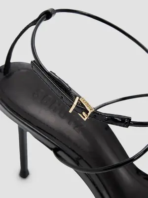 Schutz Jules 90mm Leather Sandals - Black