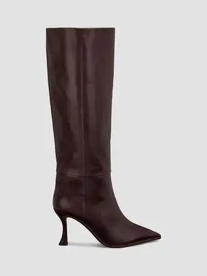 ALEXANDRE BIRMAN Chloe 60mm Leather Knee Boots - Cherry Lacquer