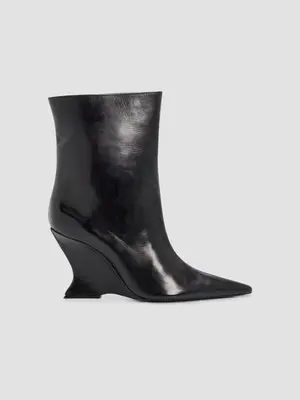 Schutz Siena 115mm Leather Booties - Black