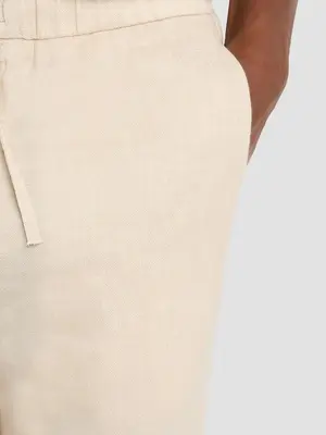 Frescobol Carioca Felipe Linen Drawstring Shorts