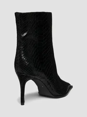 Schutz Mary 85mm Snake-embossed Leather Boots
