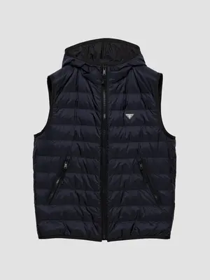Prada Re-nylon Down Vest - Blue