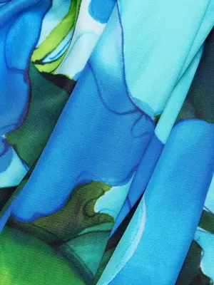 Natori Isla Floral Charmeuse Wrap