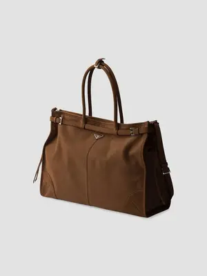 Prada Bonnie Nubuck Leather Tote Bag