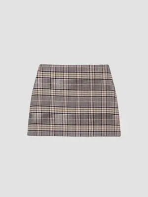 ANINE BING Tierra Check Mini Skirt - Multi