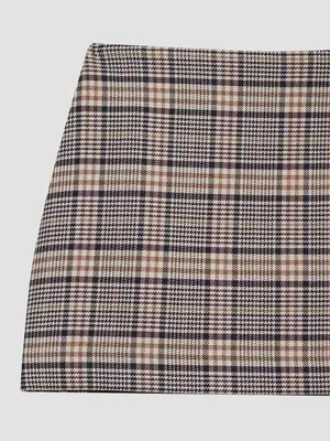 ANINE BING Tierra Check Mini Skirt