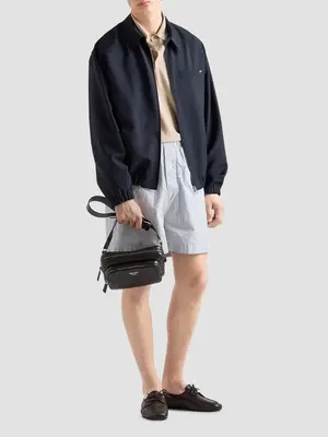 Prada Distressed Nappa Leather Shoulder Bag