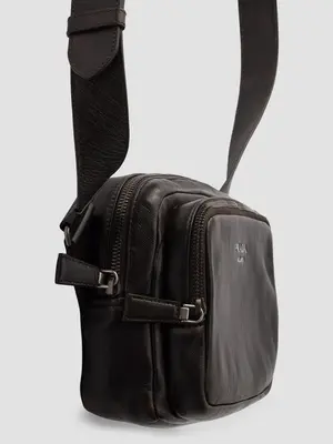 Prada Distressed Nappa Leather Shoulder Bag - Brown